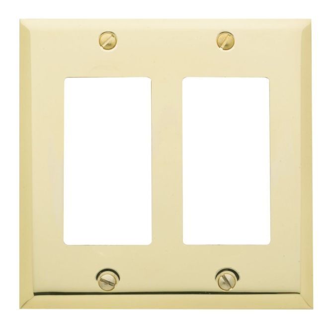 Baldwin 4741 Double Rocker Beveled Switch Plate