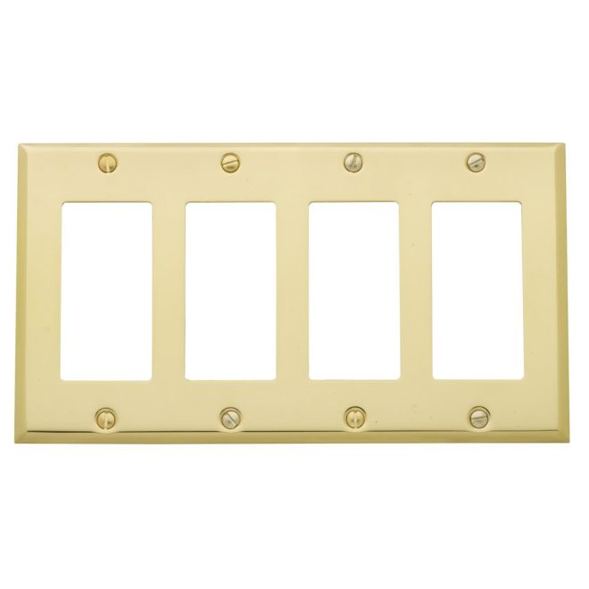 Baldwin 4742 Quadruple Rocker Beveled Switch Plate